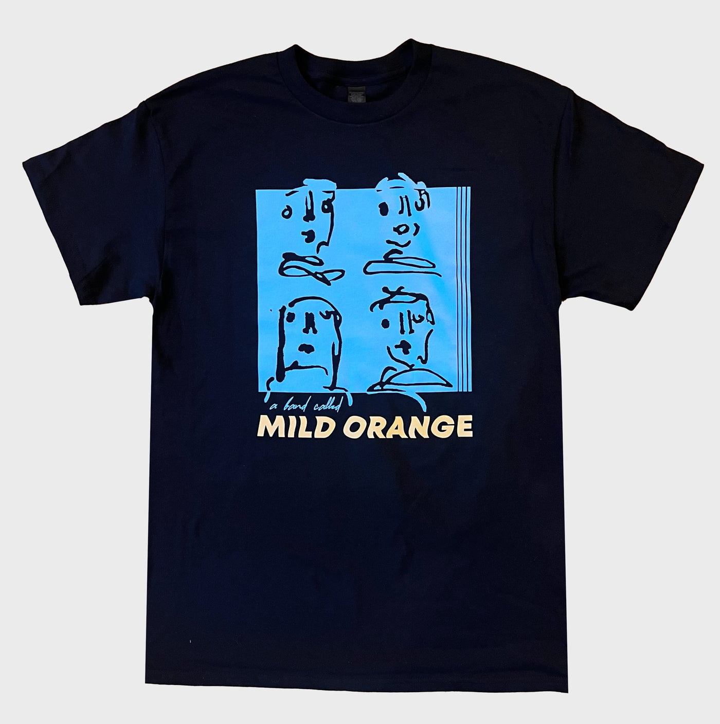 'A Band Called Mild Orange' T-Shirt (Black / Light Blue / Pastel Yello